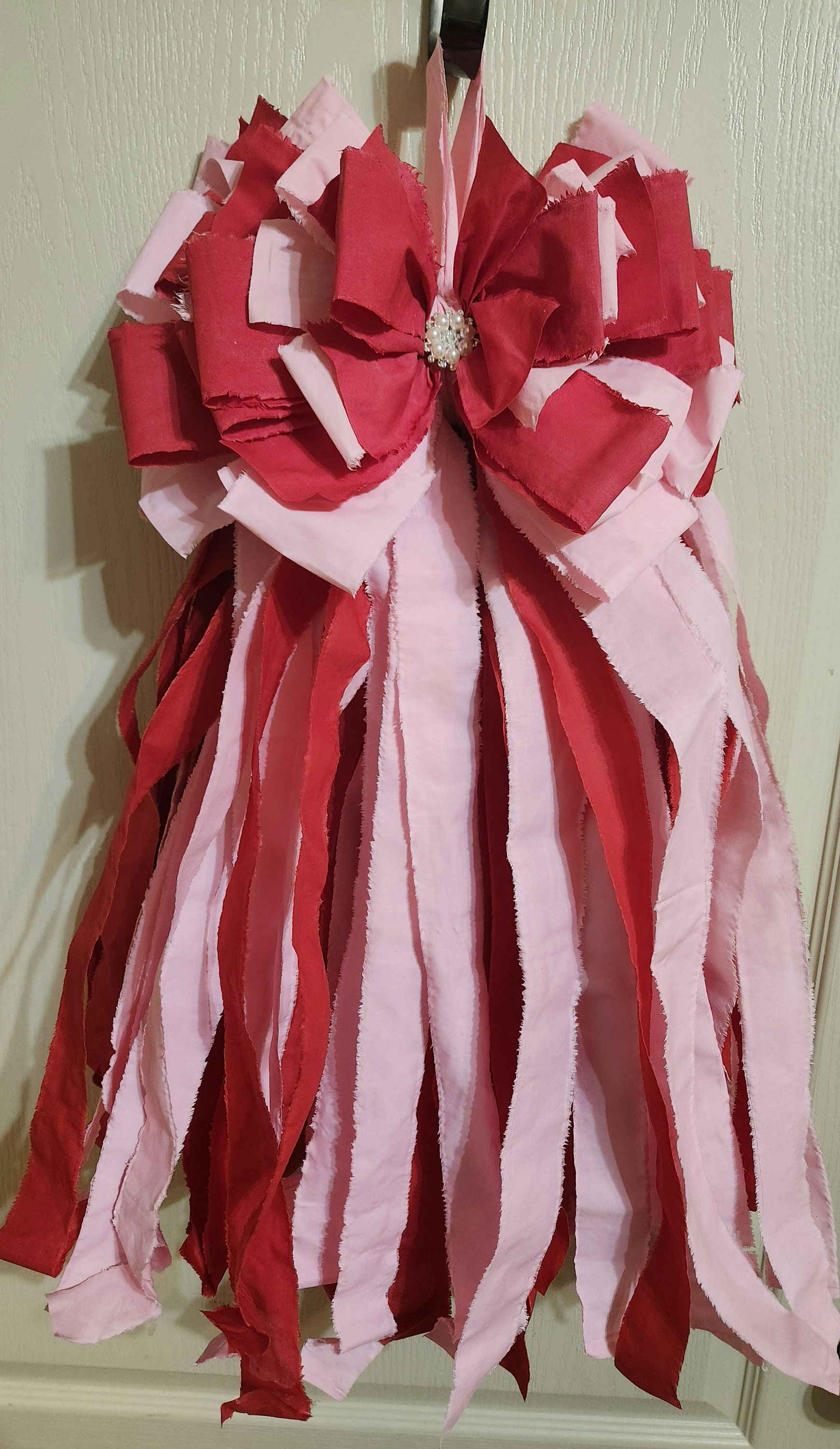 Large Victorian Rag Bow, Mothers Day Bow, Rag Bow, Shabby Chic Bow ...