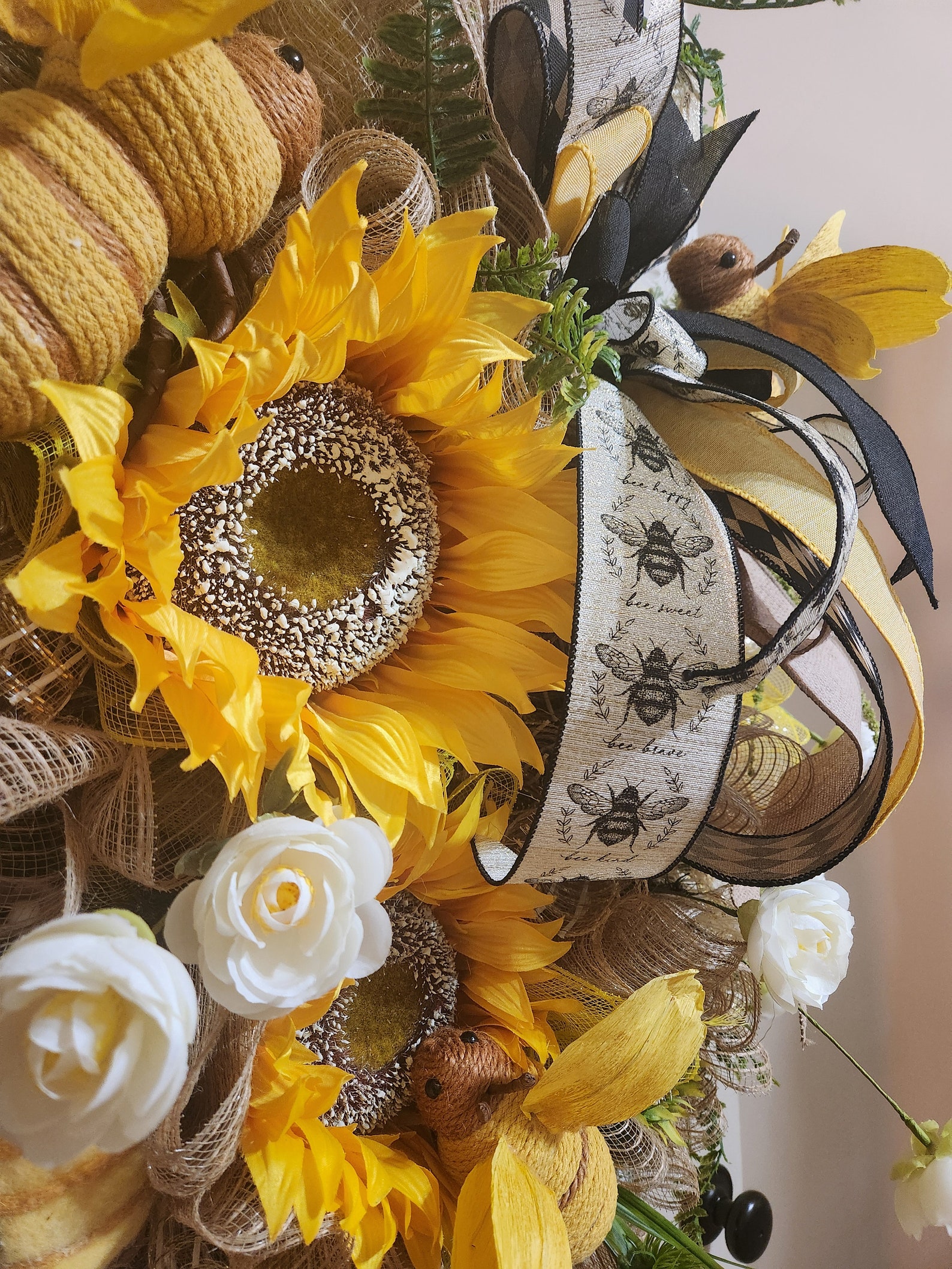 Bumble Bee Wreath, Bee Wreath, Front Door Wreath, Summer Wreath ...