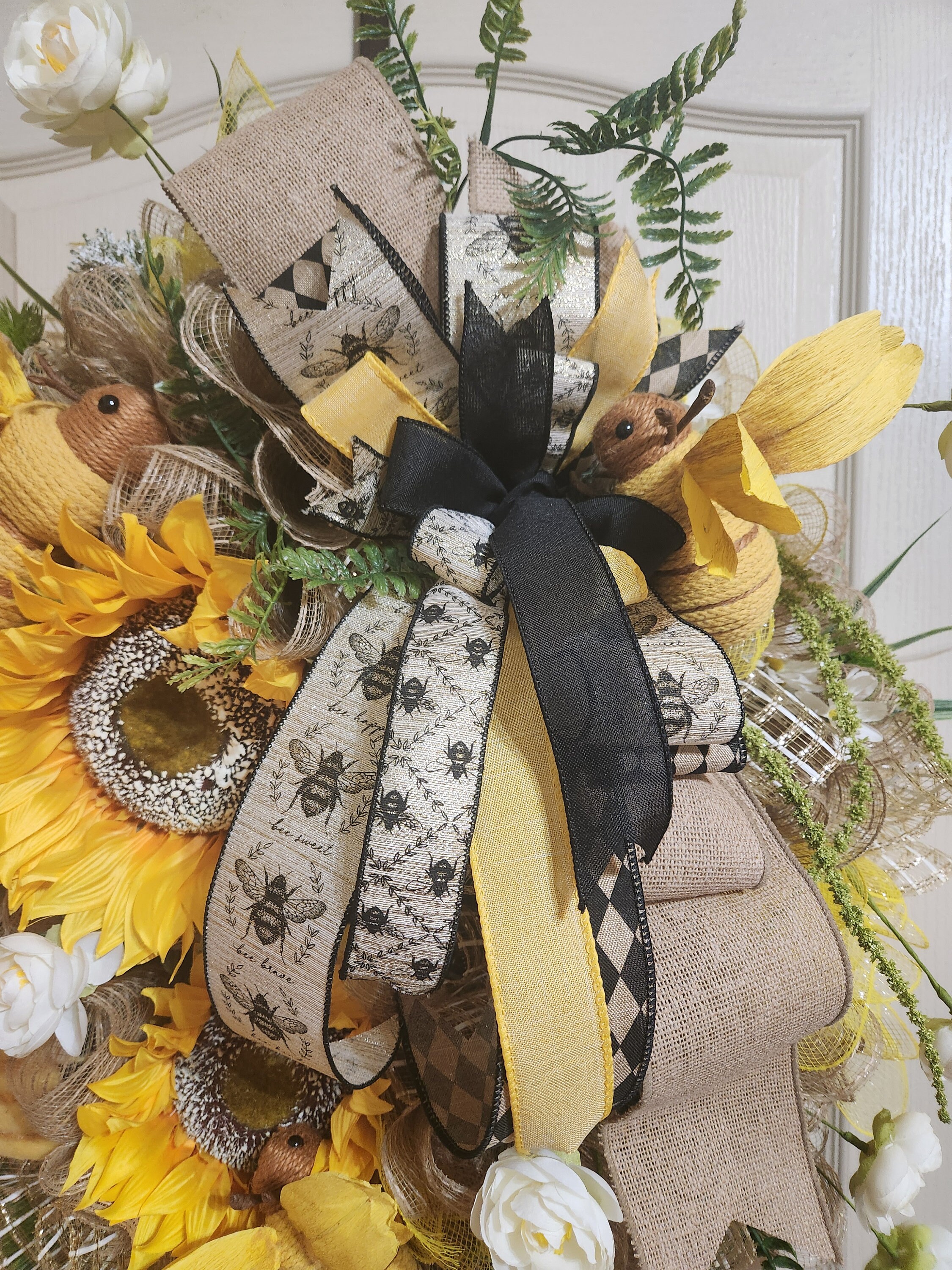 Bumble Bee Wreath, Bee Wreath, Front Door Wreath, Summer Wreath ...