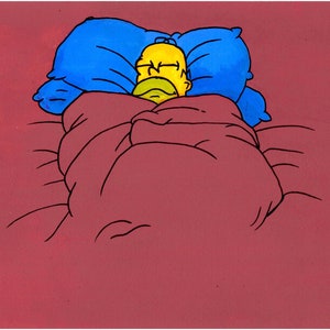 Homer Simpson Warm Cinnamon Roll Cozy Art Print Home Decor - Etsy