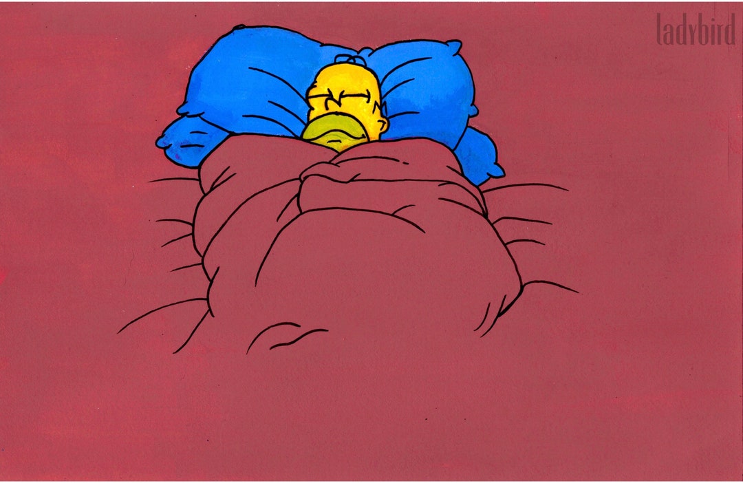 Homer Simpson Warm Cinnamon Roll Cozy Art Print Home Decor - Etsy