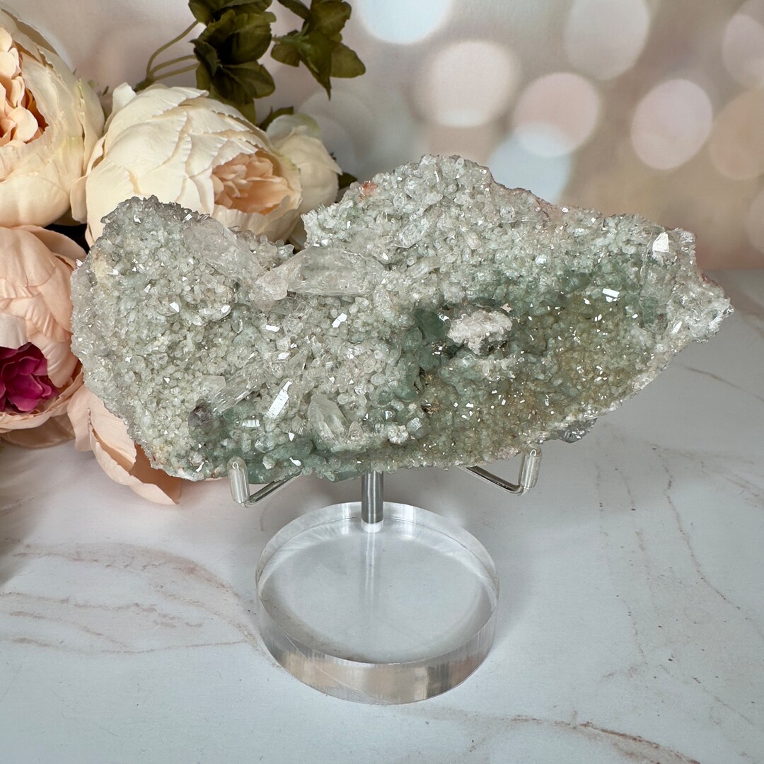 Rare Pink Himalayan Samadhi Quartz With Chlorite High-quality Genuine ...