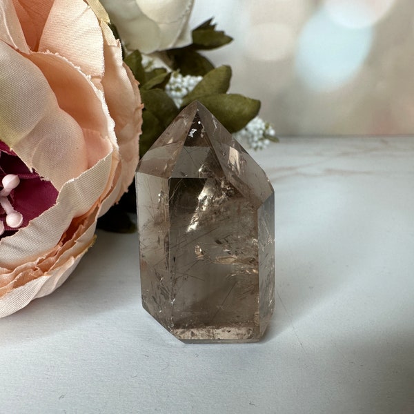 Rutile Smoky Quartz Tower - Etsy
