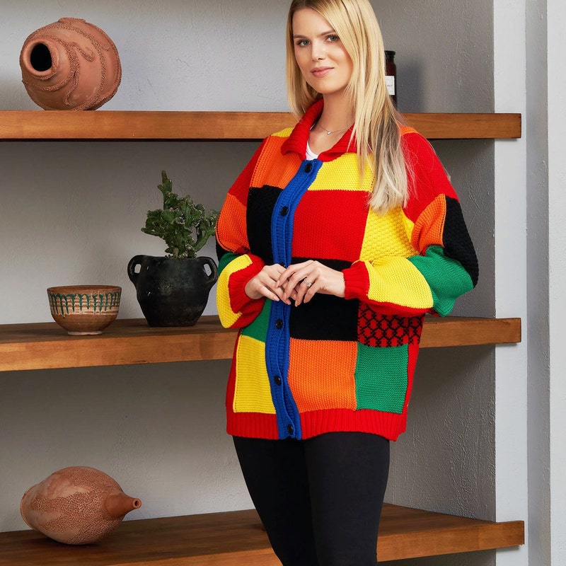 Patchwork Cardigan - Etsy