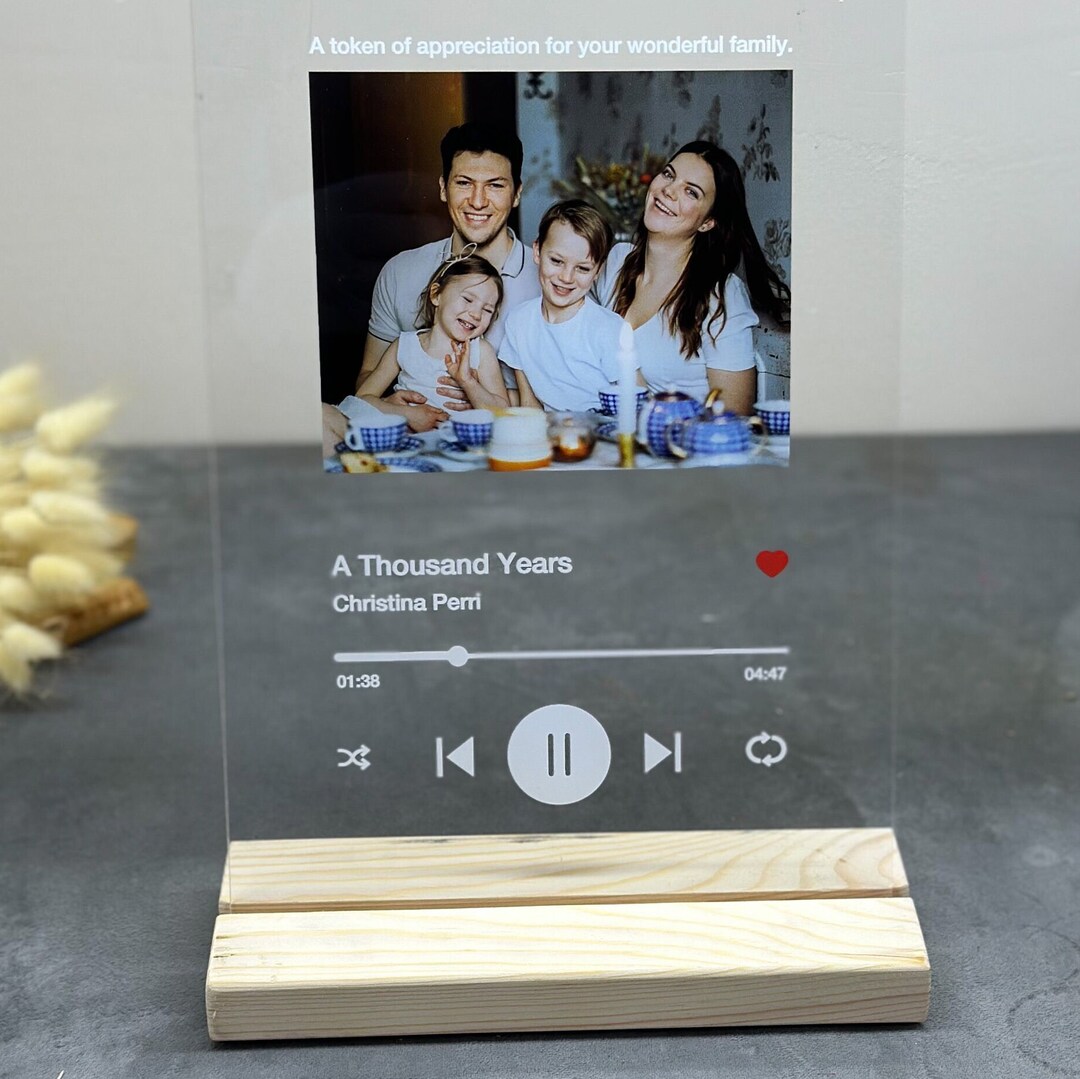 Custom Song Plaque: Personalized Music Gift With Wooden Stand - Etsy