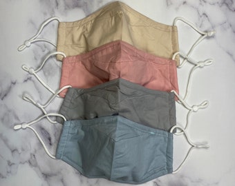 Reusable Face Mask With Nose Wire - Etsy