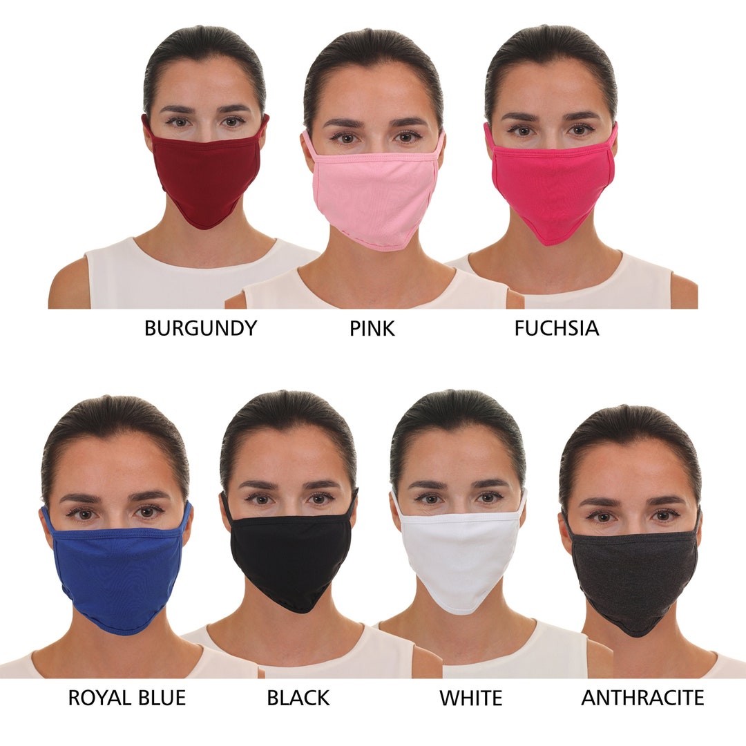 10 Breathable Cotton Face Masks | Bundle of 10 Adult Face Masks | Set ...