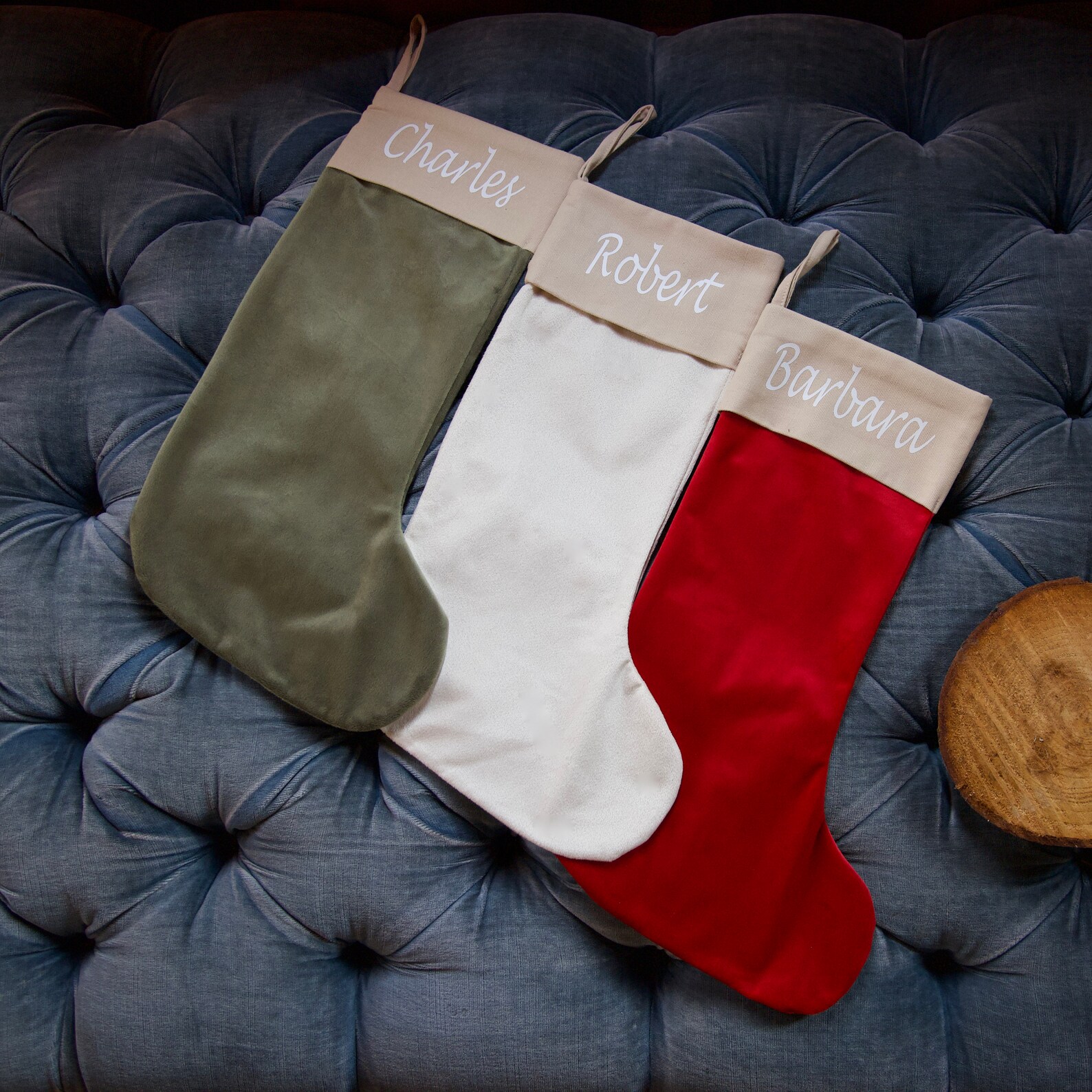Velvet Christmas Stockings Personalized Christmas Stockings - Etsy