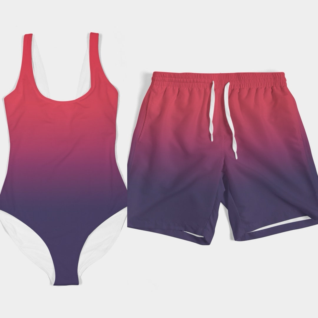 Matching Swimwear Set Swimsuit Bikini Trunks and Accessories for ...