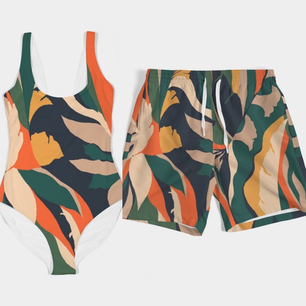 Matching Swimsuits for Couples: Up to 60& Off - Etsy