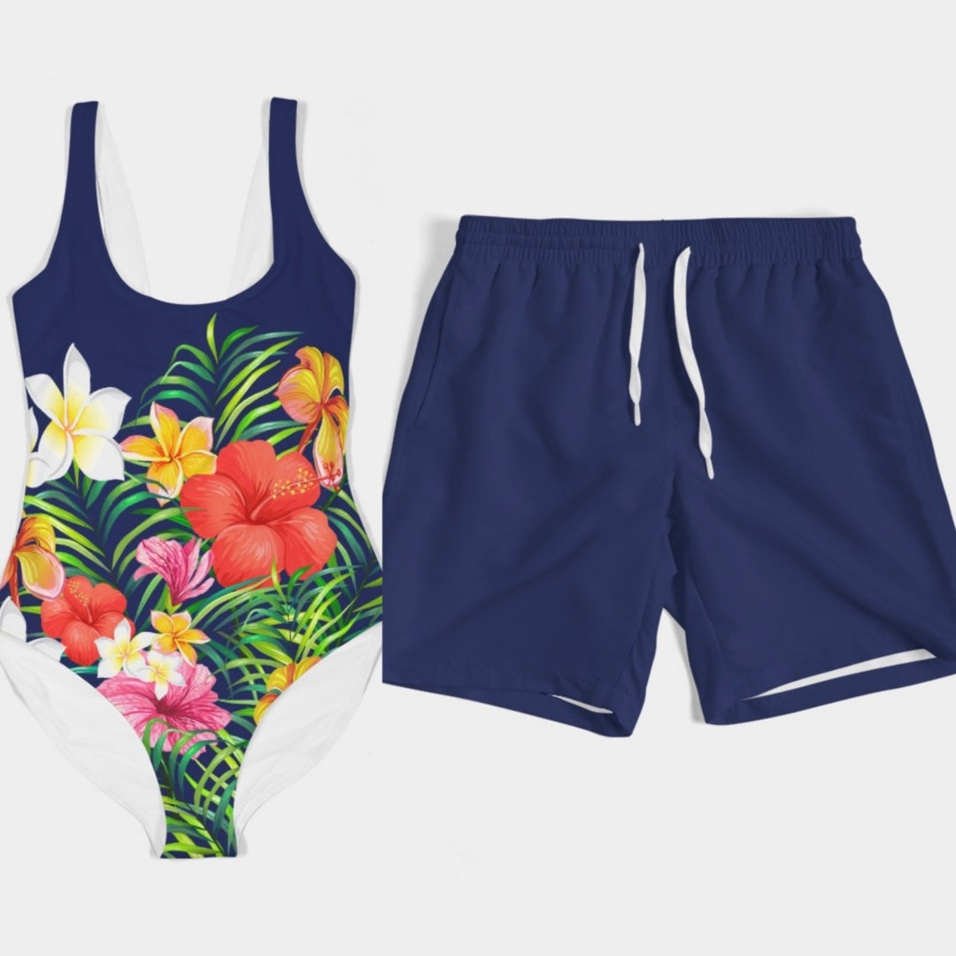 Matching Swimwear Set Swimsuit Bikini Trunks and Accessories for ...