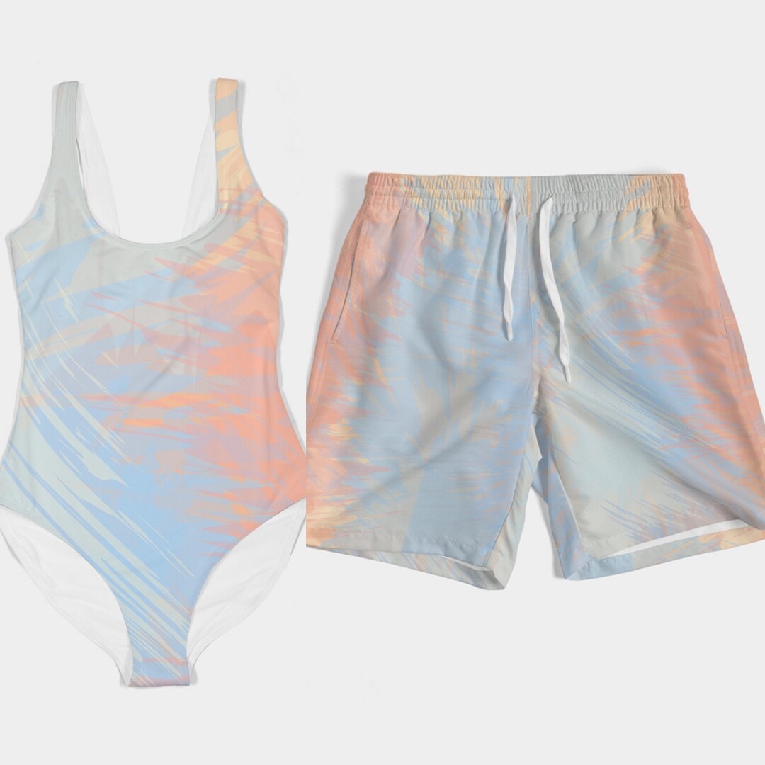 Matching Swimwear Set Swimsuit Bikini Trunks and Accessories for ...