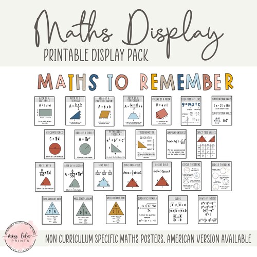 Maths Classroom Display Pack Non Curriculum Specific Maths - Etsy