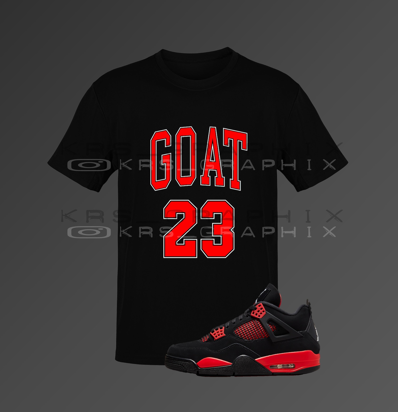 Shirt Match Jordan 4 Red Thunder - Red Thunder 4s -shirt - Etsy