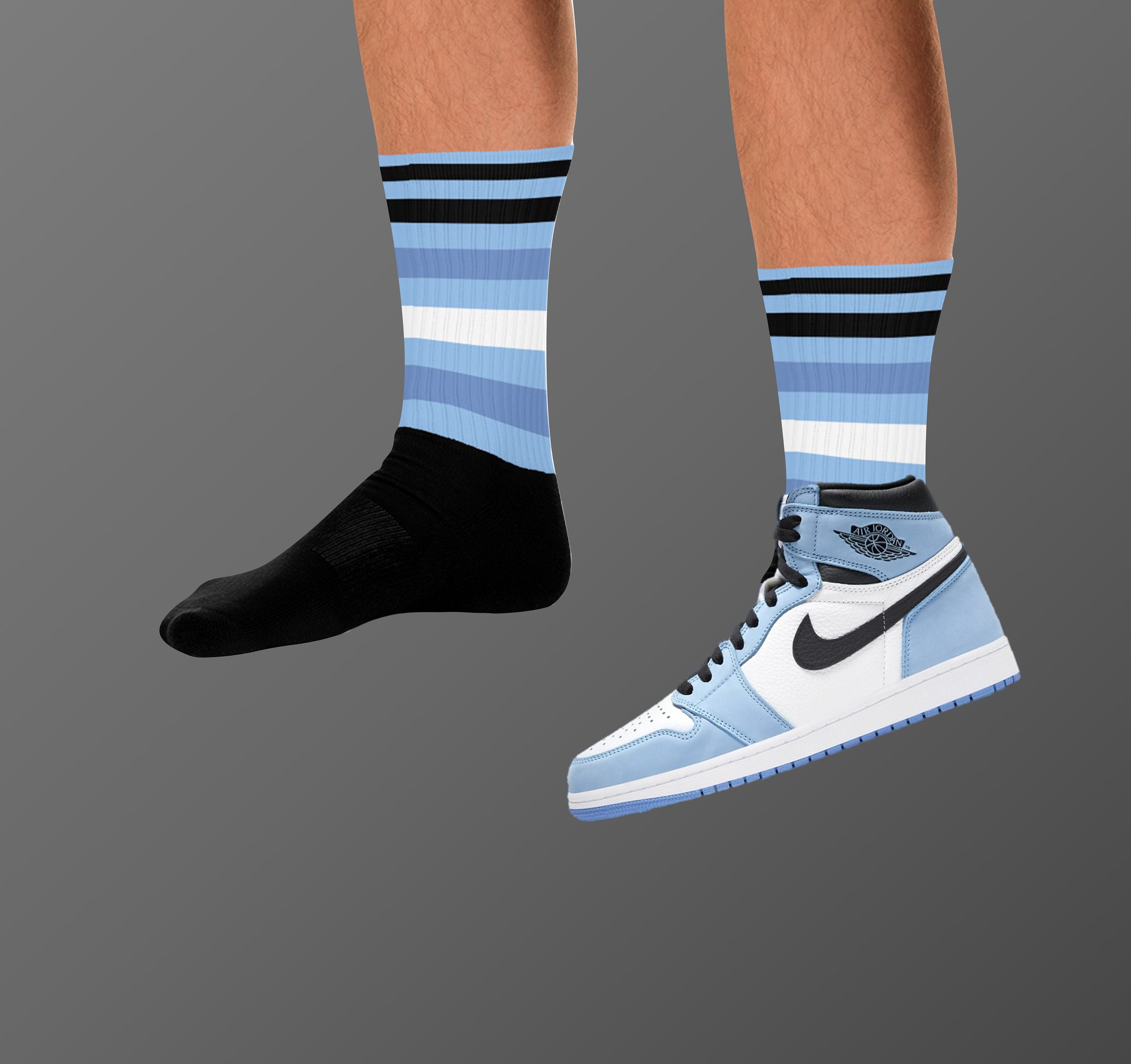 Socks Match Jordan 1 UNC - UNC 1s Socks - Etsy
