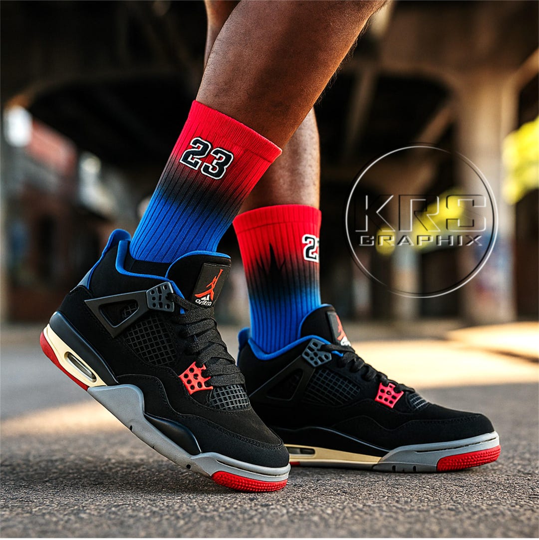 Socks to Match Jordan 4 Rare Air - Fade Away - Etsy