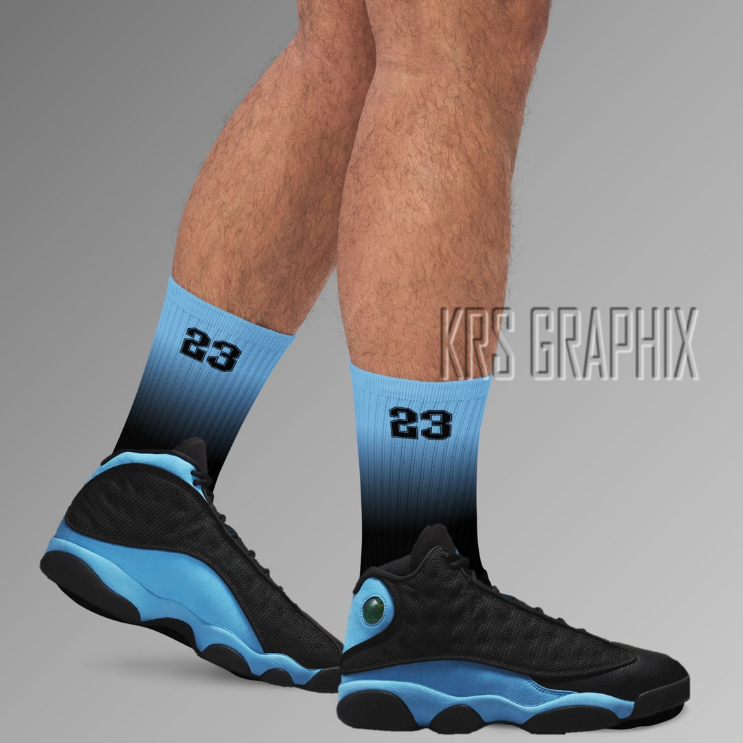 University Blue Socks | University Blue 13 Socks | University Blue 13s ...