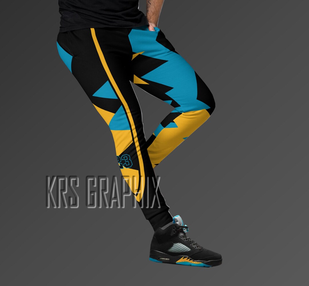 Aqua Pants | Aqua 5 Pants | Aqua 5s Pants | Jordan 5 Pants Jagged Asymmetrical - Etsy