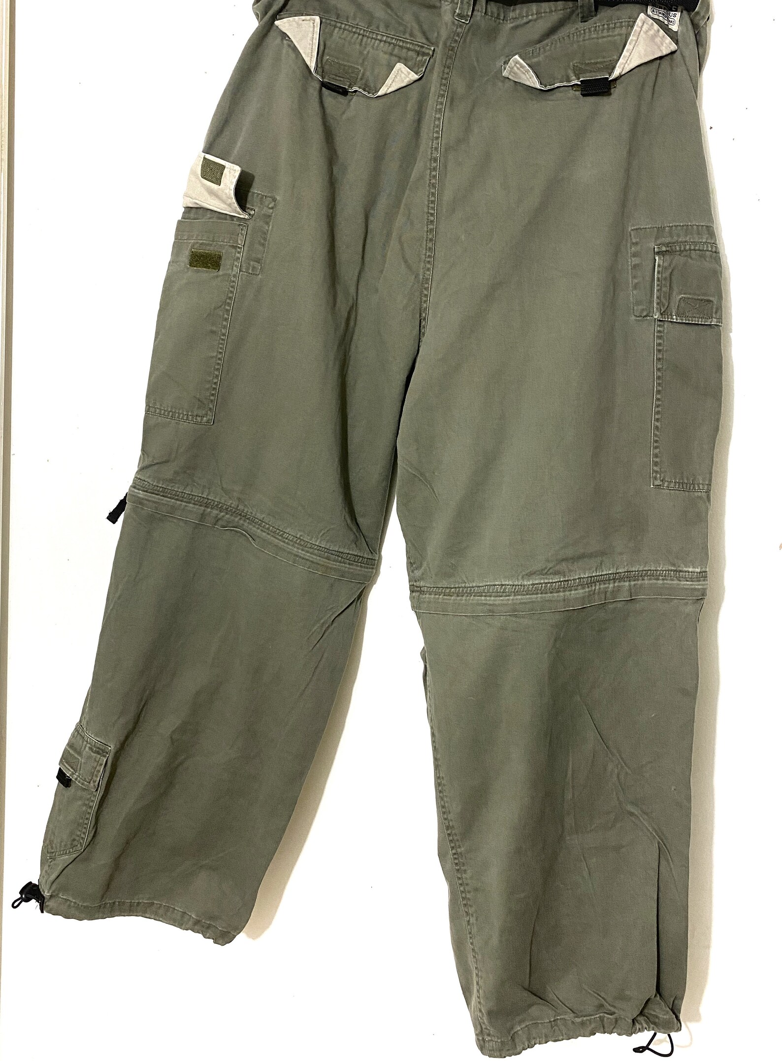 Rare Vintage Plugg Cargo Utility Pants Men’s Size 32/XL Olive Green ...
