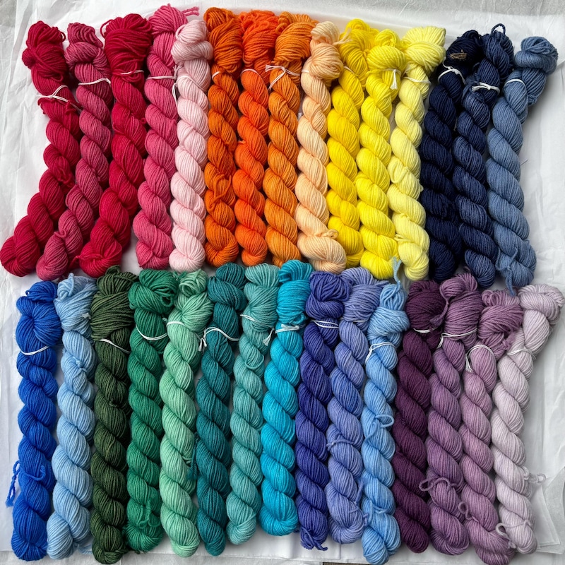 25 Mini Skein Yarn Set - Etsy
