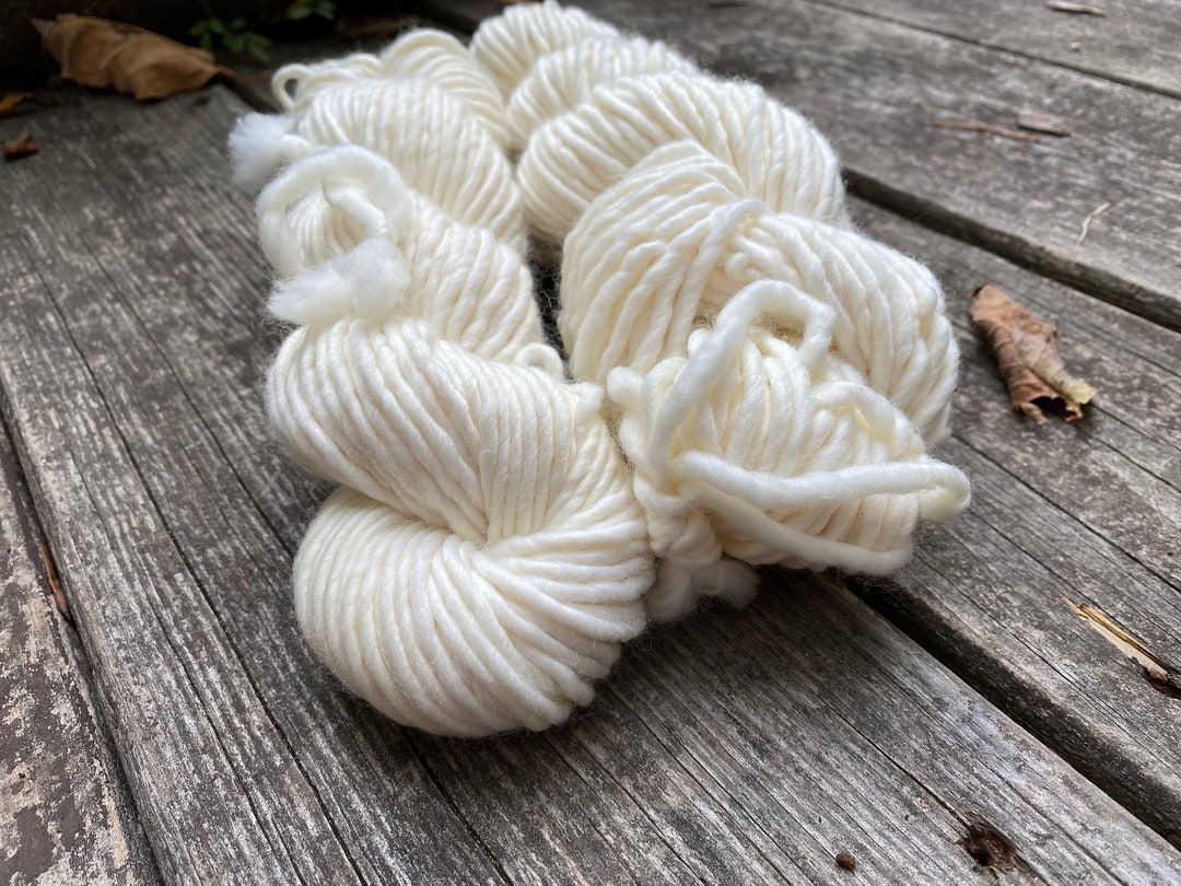 Creamy Natural White Super Bulky SW Merino/nylon Single-ply Hand Dyed ...