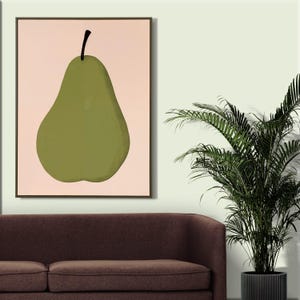 Aesthetic Pear Poster Fruit Wall Art Decor Art Kitchen Decor Pear Retro ...