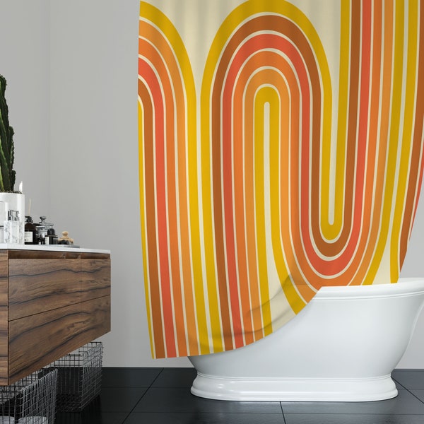 Retro Shower Curtain - Etsy