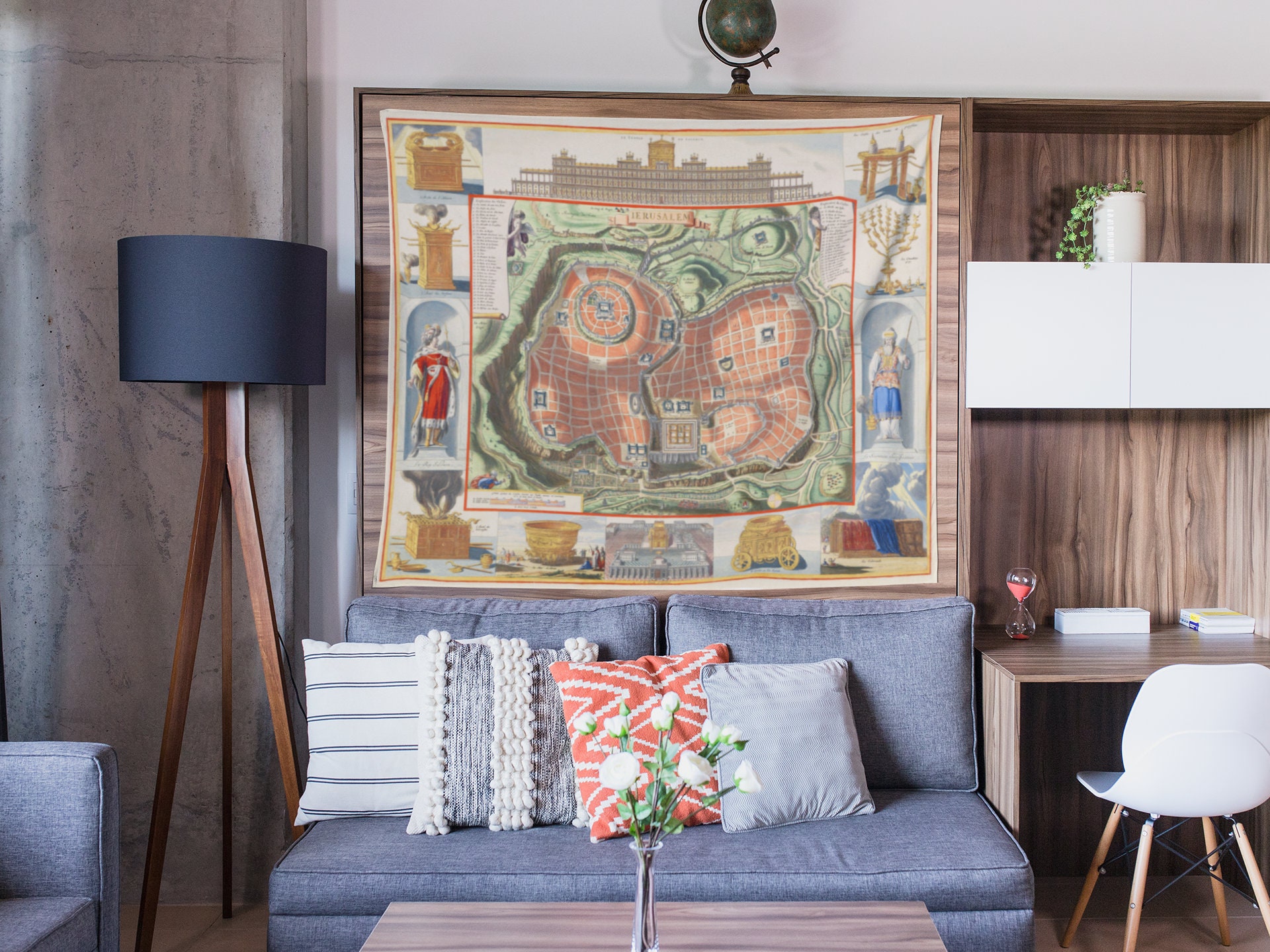 Jerusalén Arte Tapiz Muro Decoración Israel Palestina Vintage | Etsy