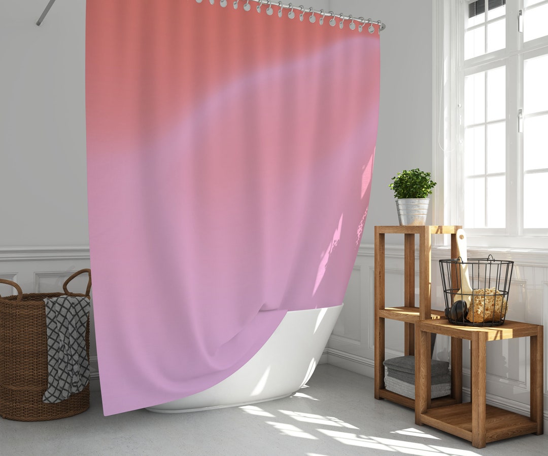 Pink Gradients Shower Curtain, Gradient Art, Art Decor, Abstract Pink ...