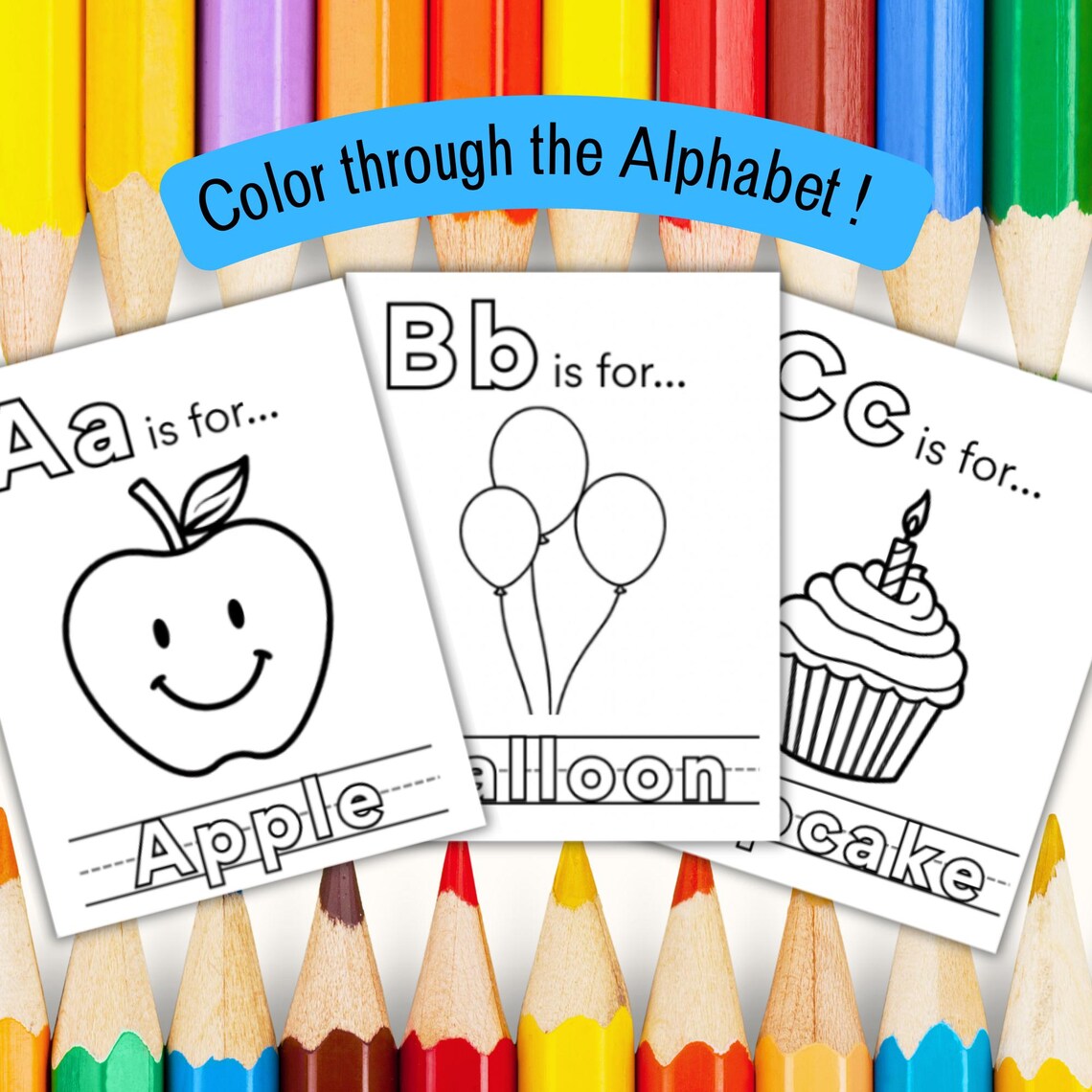 Beginner Abcs Digital Coloring Pages | A-Z Alphabet Printable for Kids ...