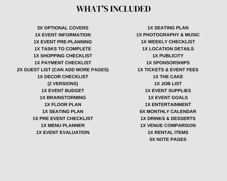 Event Planning Template, Event Planner Pricing, Event Checklist, Event ...