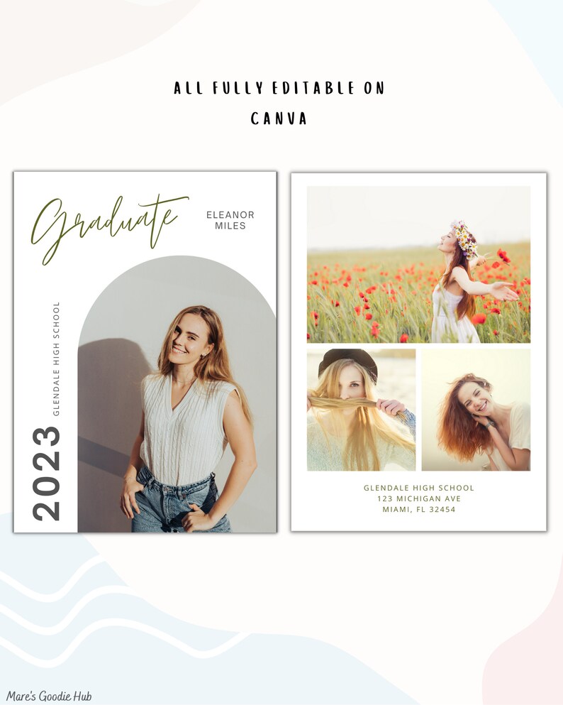 Editable Graduation Invitation 2023 Ceremony Invitation - Etsy