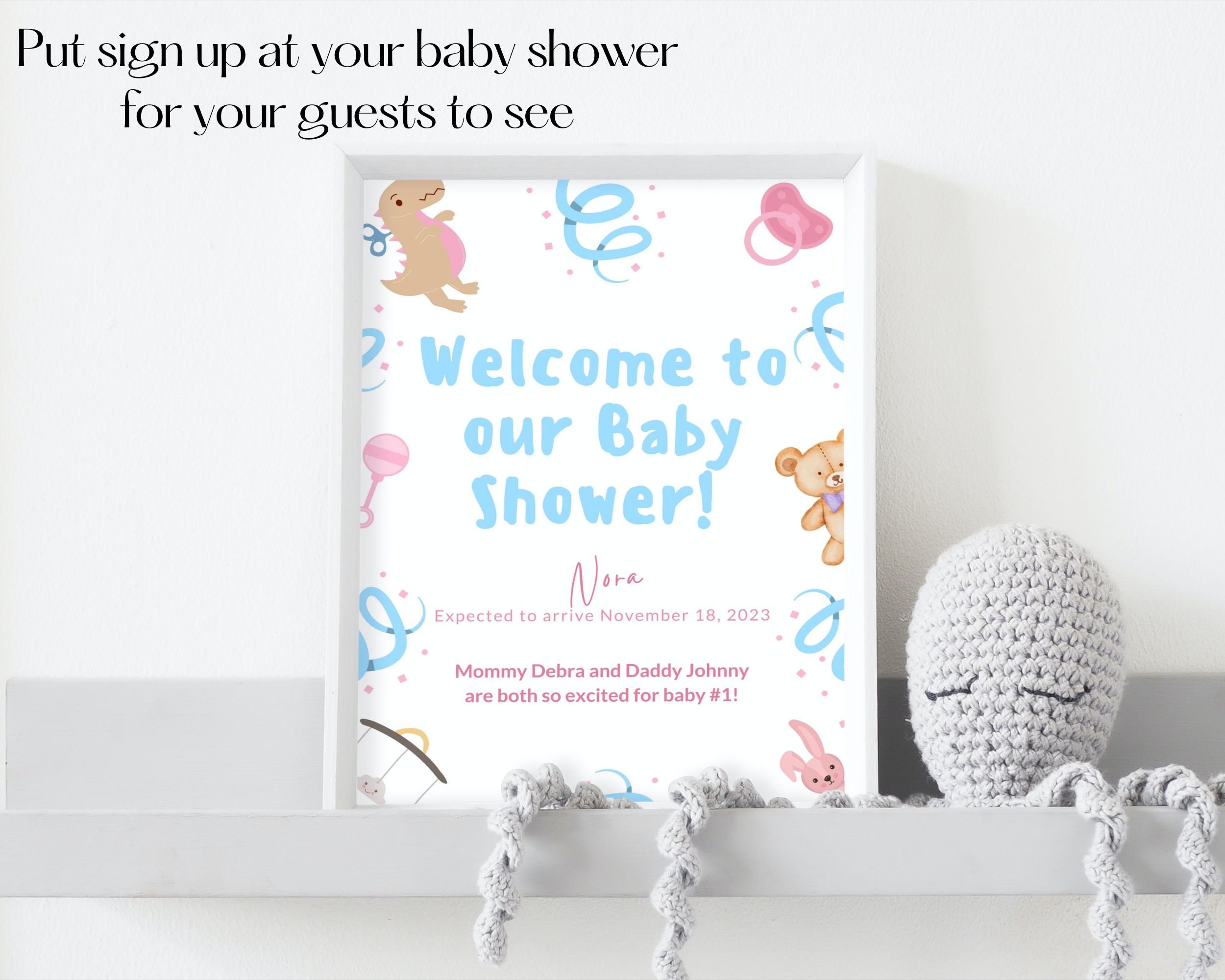 Pregnancy Announcement Template, Baby Shower Welcome Sign Template ...