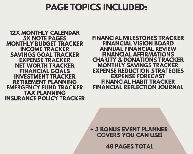 Digital Finance Planner, Printable Planner Pages, Canva Editable ...