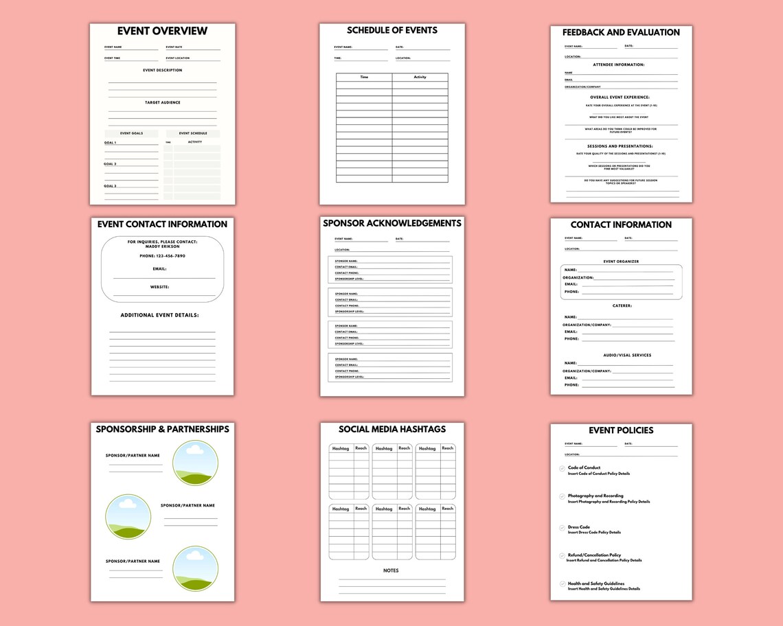Event Planner Template Bundle, Event Planning, Event Planner Logo ...