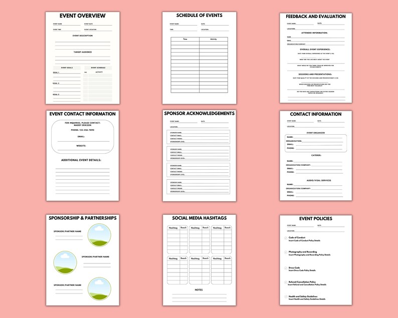 Event Planner Template Bundle, Event Planning, Event Planner Logo ...