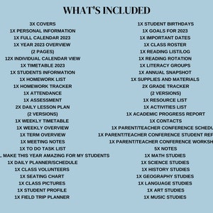 Teacher Planner 2023 Printable Pages, Academic Planner, Lesson Plan ...