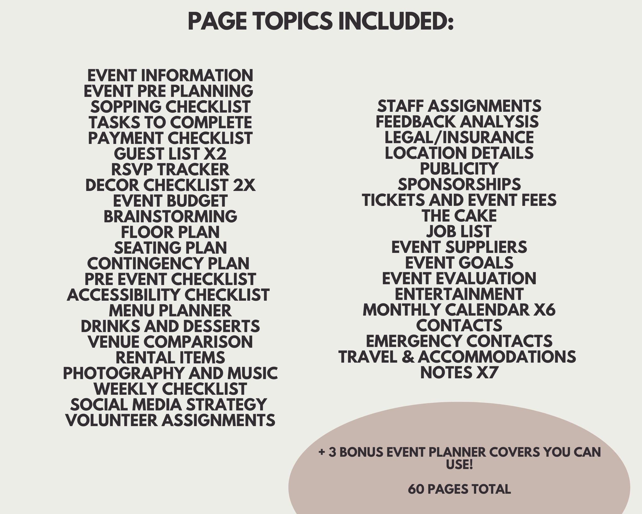Event Planner Guide, Canva Event Planner Digital Download, 50+ Page ...