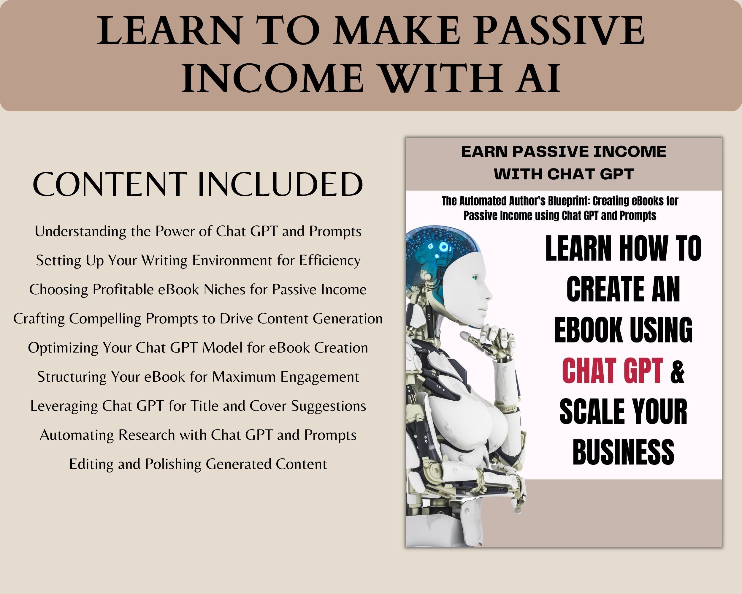 How To Create An Ebook Using Chat Gpt Prompts Passive Income Chatgpt
