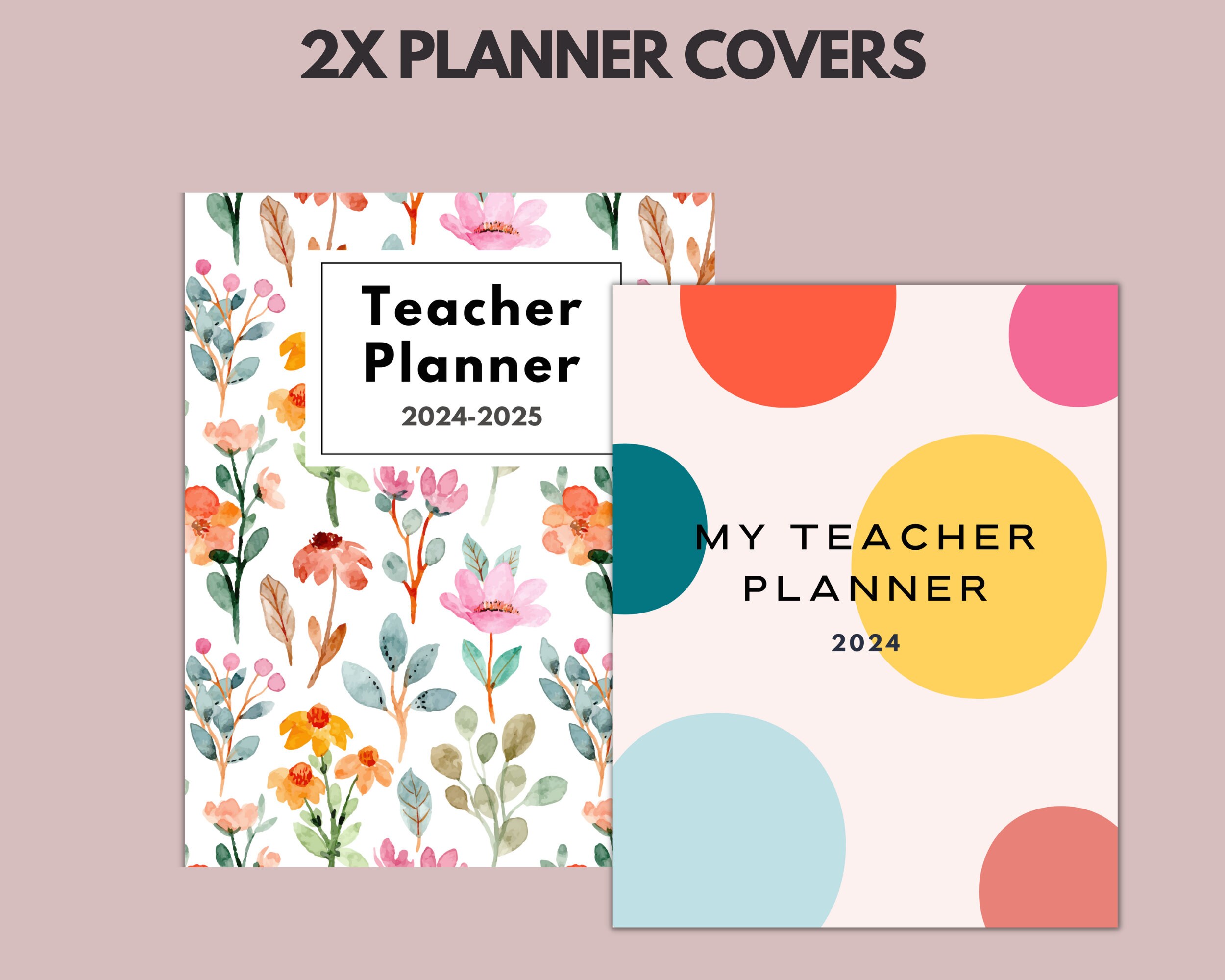 Teacher Planner 2024, Education Template Printables, Digital Download ...