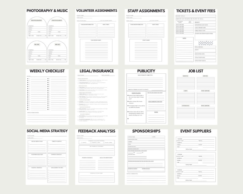 Event Planner Guide, Canva Event Planner Digital Download, 50+ Page ...