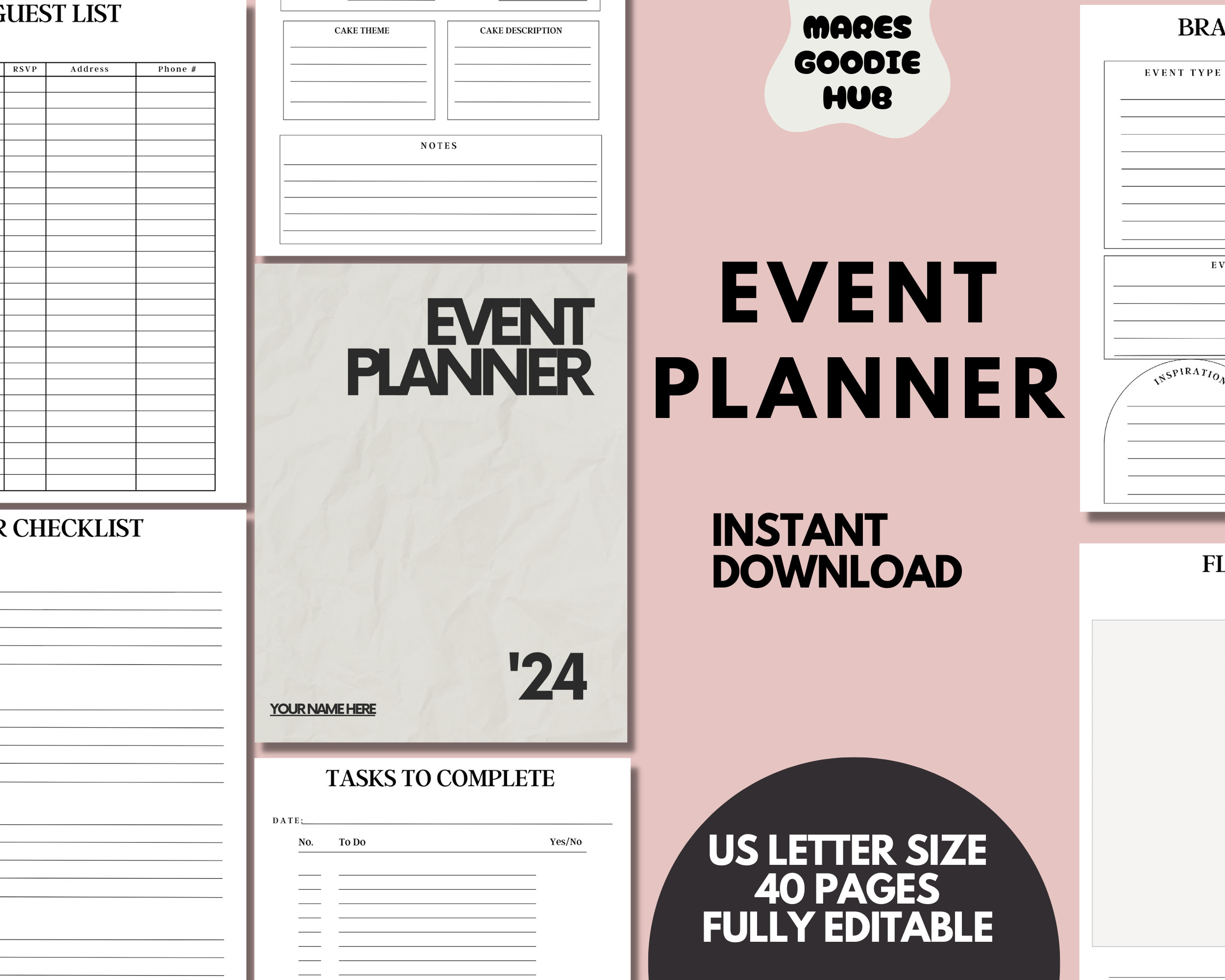 Event Planner Template, Event Planner Pricing, Event Checklist, Event ...