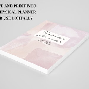 Teacher Planner 2023 Printable Pages, Academic Planner, Lesson Plan ...