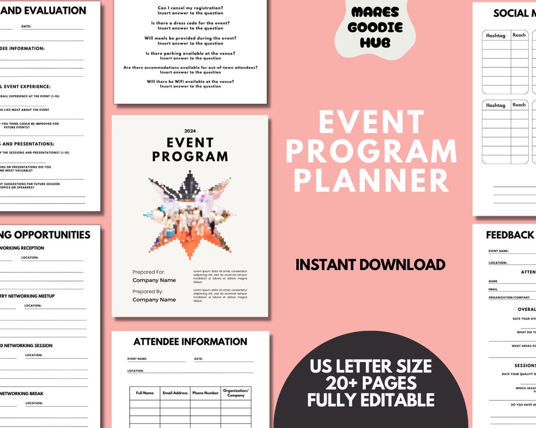 Event Planner Template Bundle, Event Planning, Event Planner Logo ...
