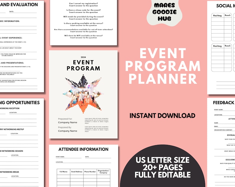 Event Planner Template Bundle, Event Planning, Event Planner Logo ...