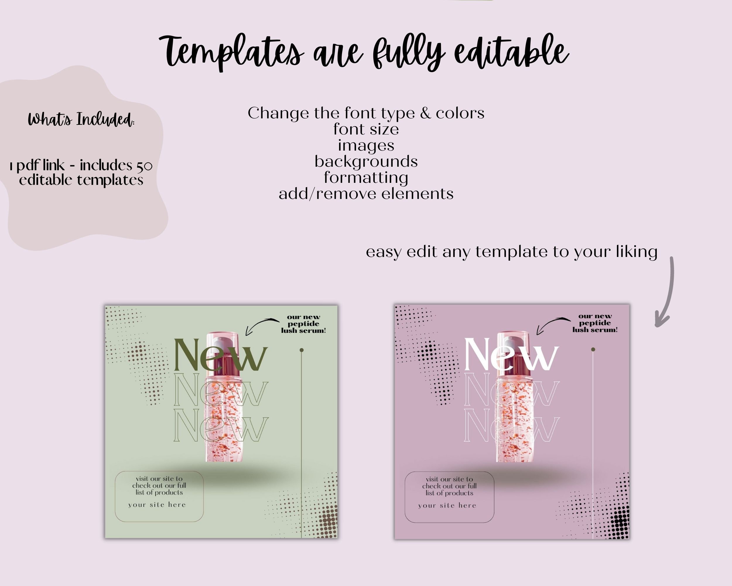 Skincare Esthetician Instagram Template Posts, Skincare Social Media ...