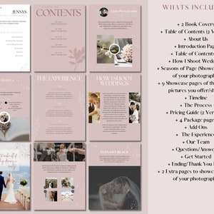Wedding Photography Price List Packages Templates for Photographers ...