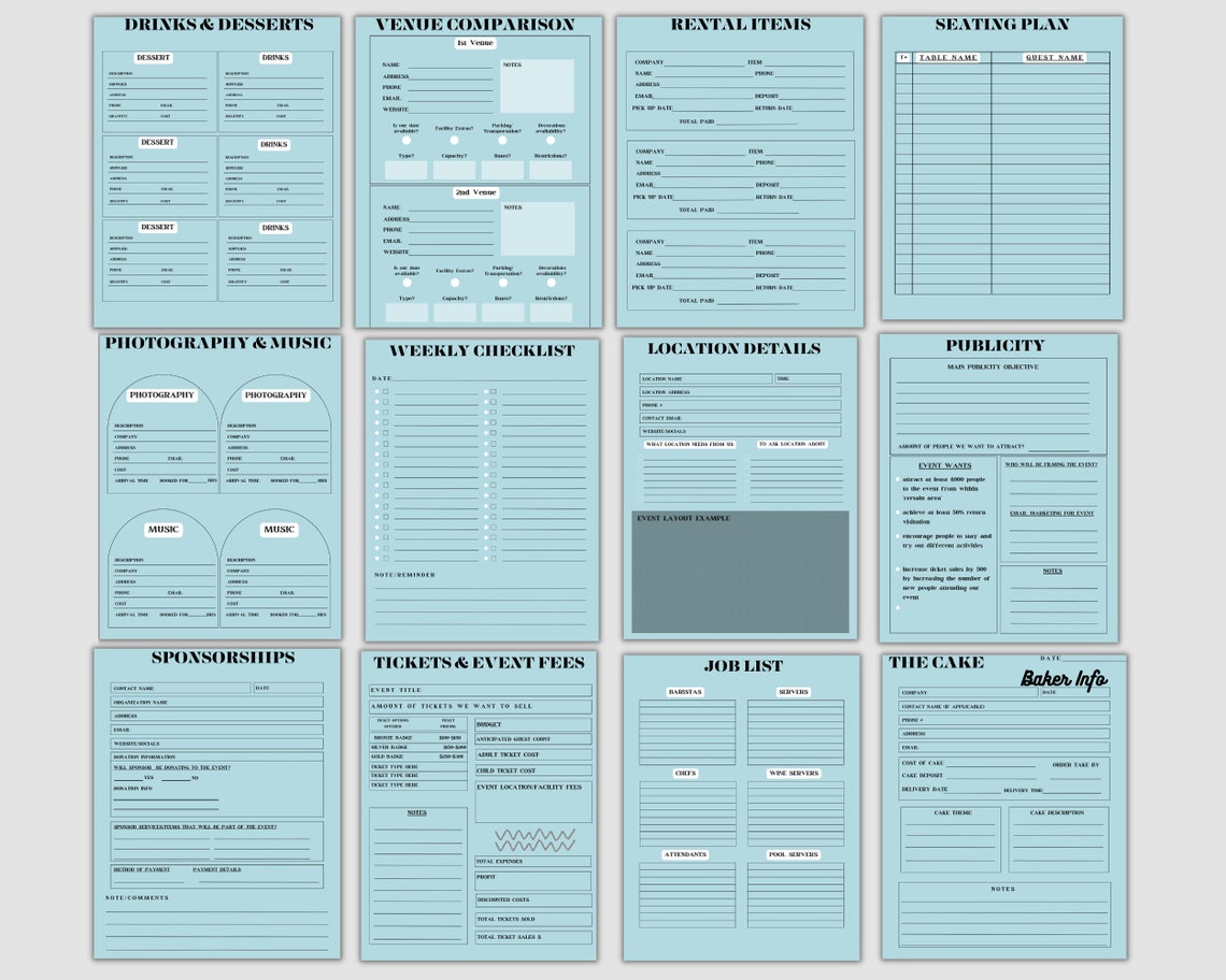 Event Planning Template, Event Planner Pricing, Event Checklist, Event ...