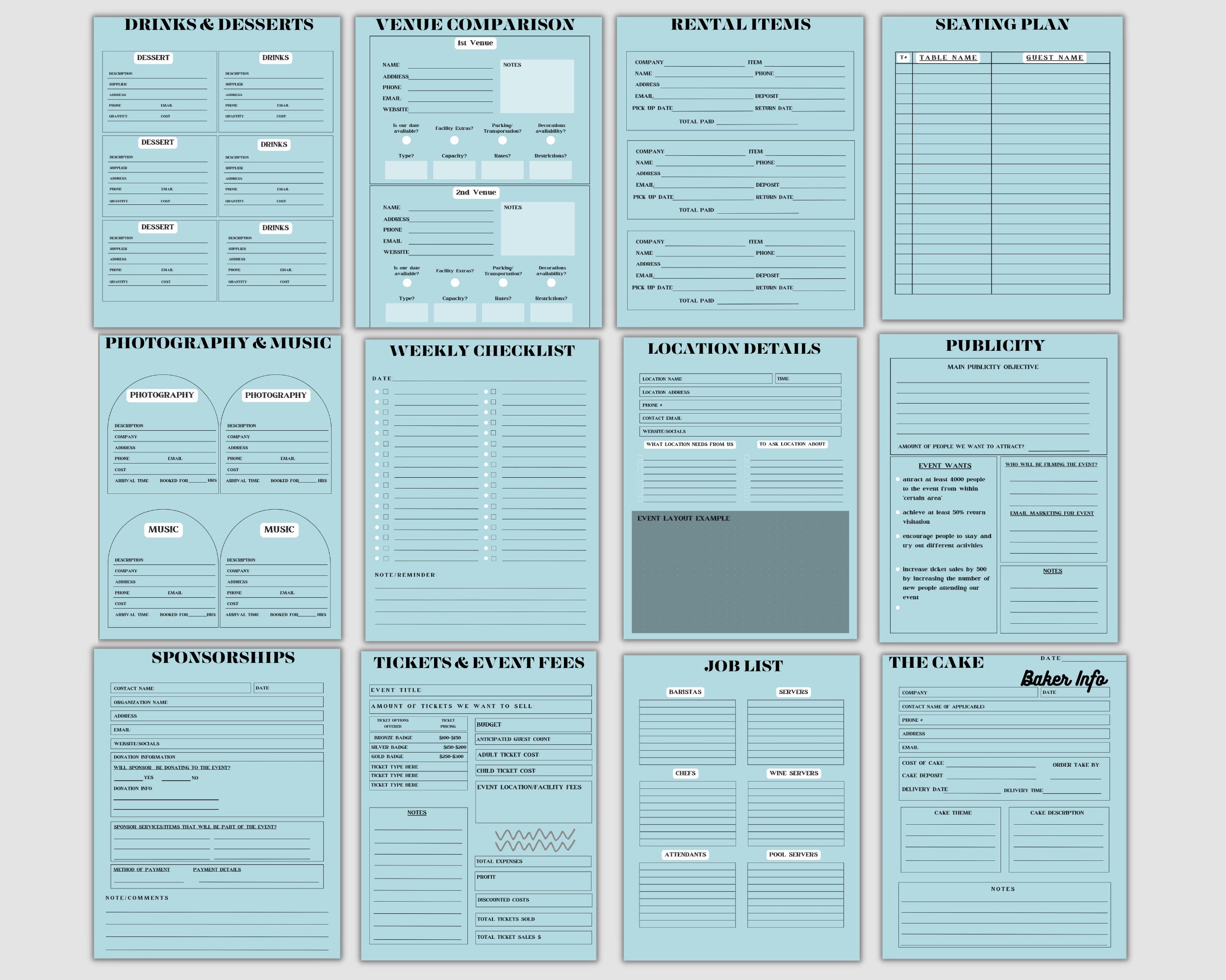 Event Planning Template, Event Planner Pricing, Event Checklist, Event ...