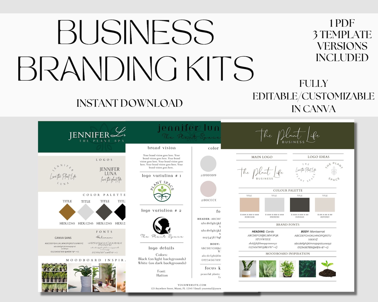 Branding Kit Templates, Branding Kit for Small Business, Pre-made ...